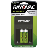 CARGADOR DE BATERIA RECARGABLES AA Y AAA RAYOVAC CON 2 BATERIAS AA P038304 Guatemala | Intelaf